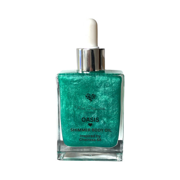 Oasis Shimmer Body Oil | Inspired by Sol de Janeiro's Cheirosa 68 | Green Shimmer Glow