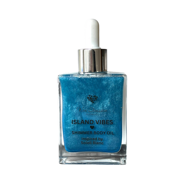 Island Vibes Shimmer Body Oil | Inspired by Soleil Blanc | Blue Shimmer ...